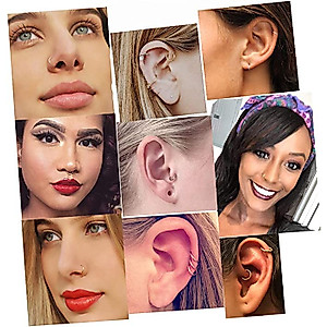 Small Gold Huggie Hoop Earrings,Cartilage Hoops Earrings,Helix Hoops,Tragus Hoop Earrings,6mm/8mm/10mm 14K Gold-Plated Surgical Stainless Steel Hoop Earrings Hypoallergenic for Body Piercing (Gold-3Pairs)