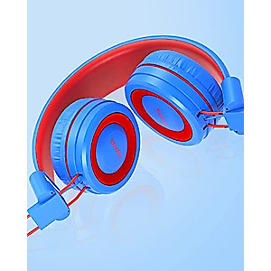 NIVAVA Kids Headphones, K8 Wired Headphones for Kids with Adjustable Headband, 3.5 MM Jack for School, Foldable On-Ear Headset for Amazon Kindle, Fire Boys Girls Children, Tablet Cellphones Airplane