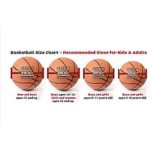 REBOILPHASE Kids Basketball, Size 6, Faux Leather, 22.6 CM Diameter, 510-550g Weight, No Inflating Needed
