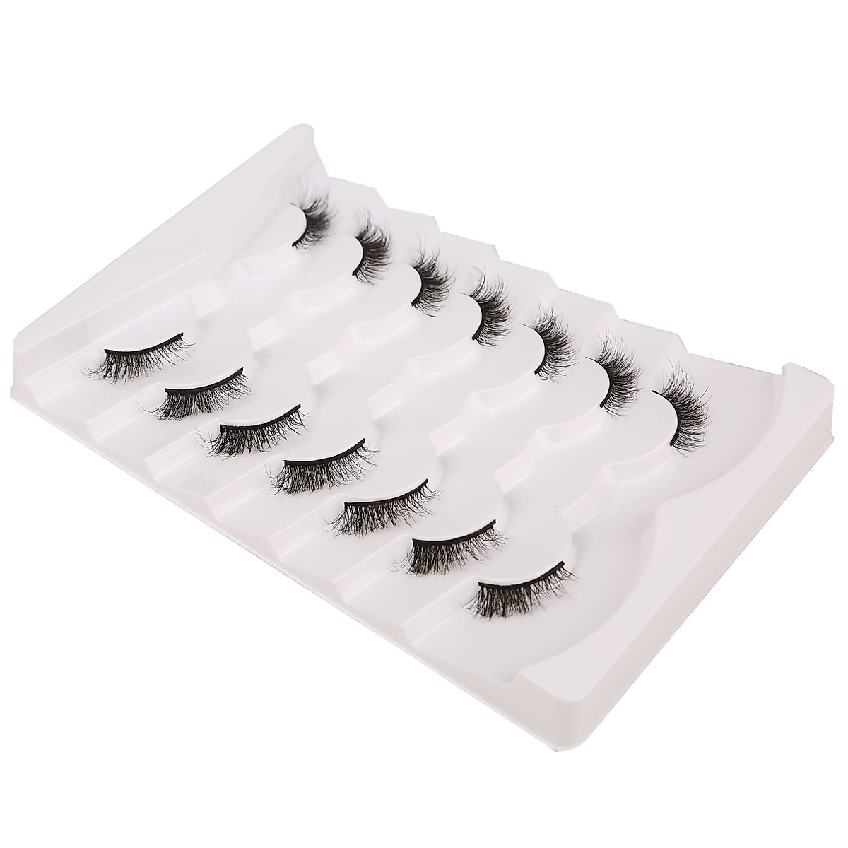 GMAGICTOBO Fluffy Half Lashes Wispy Short False Eyelashes Natural Look Cat Eye Lashes Pack 3D Criss-Crossed Lashes Strips 7 Pairs Multipack