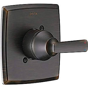 Delta Faucet Ashlyn Shower Valve Trim Kit for Oil Rubbed Bronze Shower Systems and Shower Faucets, Delta Shower Handle Replacement, Shower Faucet Handle, Venetian Bronze T14064-RB (Valve Not Included)