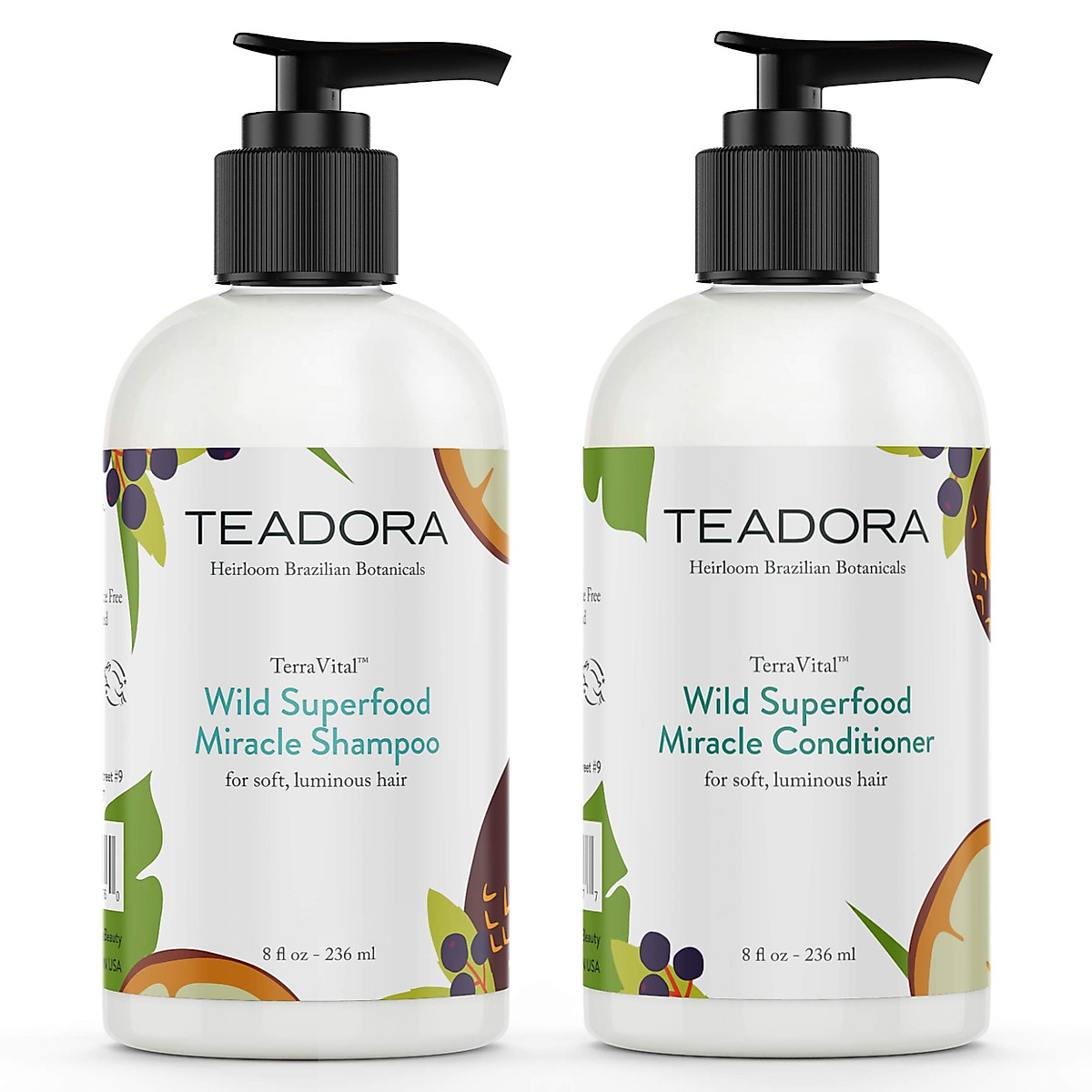 Sulfate-Free Brazilian Natural Shampoo and Conditioner Set