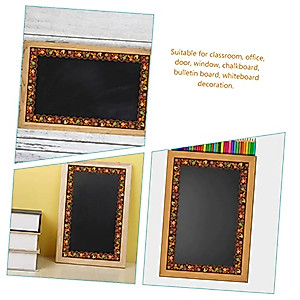 STOBOK 1 Roll Announcement Border Sticker Classroom Bulletin Board Stickers Autumn Border Paper Rainbow Bulletin Borders White Board Sticker Adhesive Stickers Fall Decor Classroom Decor