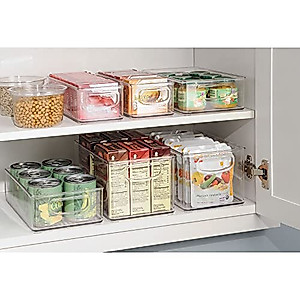 iDesign Plastic Storage Bin with Handles for Kitchen, Fridge, Freezer, Pantry, and Cabinet Organization, BPA-Free