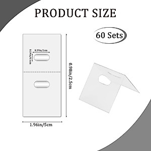 60 Sets Double-Sided Clear Vertical Blind Repair Tabs, Vertical Blind Replacement Slats Panels, Vertical Blind Repair Tabs, Clear Blind Fixer Tabs, Replacement Vertical Blinds Tabs, Clear Repair Tabs