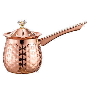 zaoalife Milk Warmer Pot Turkish Coffee Pot Hammered Coffee Maker Warmer Milk Stainless Steel Butter Melting Pot Mini Saucepan Chocolate Milk Warmer