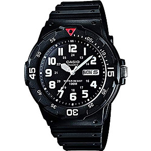 Casio Collection Men's Watch MRW-200H, Black/Red, 47.9 x 44.6 x 11.6 mm, Bracelet