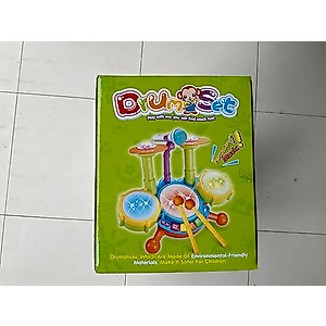 Drum Set for Toddlers 1-3, Baby Drum Set with Microphone, Kids Drum Sets for 2-5, Toddler Drum Set Toys for 1 2 3 Year Old Boy Birthday Christmas for Babies Boy Girl 6 12 18 Month