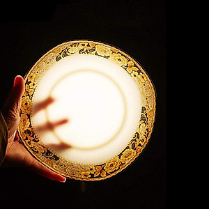 GagalU Dinnerware Set,46 Pieces Vintage Flower Pattern Plates Bowls Combination Ceramics Dinnerware Set Bone China Tableware Set