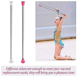 2 Pieces Twirling Batons Unisex Kids' Gymnastics Twirling Baton Dance Baton for Talent Shows, Artistic Dancing, Baton Twirling, Pink, White