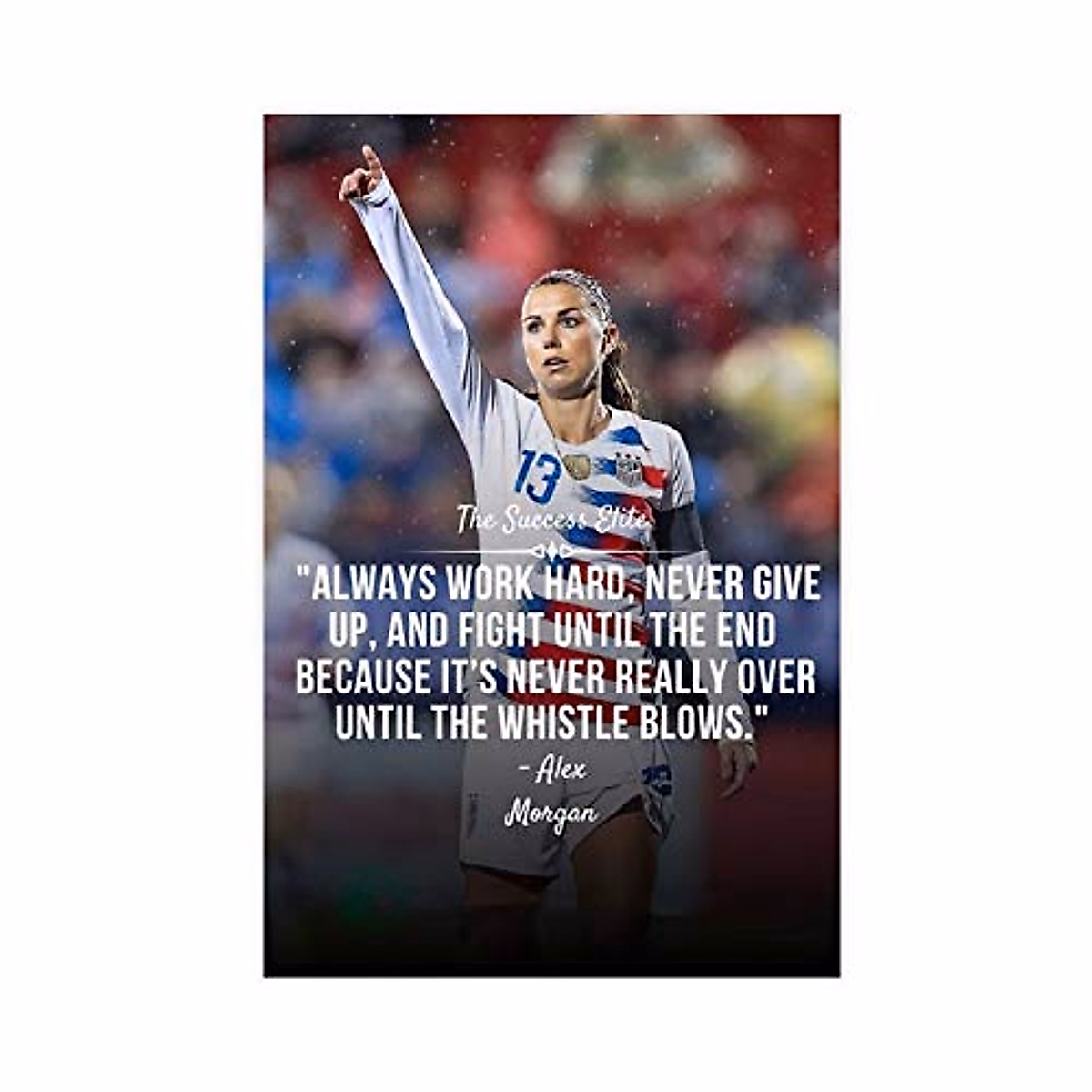 Famous Football Player Alex Morgan High-Definition Decorative Football Poster Print 34 Canvas Poster Bedroom Decor Sports Landscape Office Room Decor Gift 12×18inch(30×45cm) Unframe: