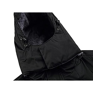 Keevoom Men's Waterproof Ski Jacket Winter Warm Snow Coat Windproof Mountain Raincoat Snowboarding Hooded Jackets for Mens (Black,M)