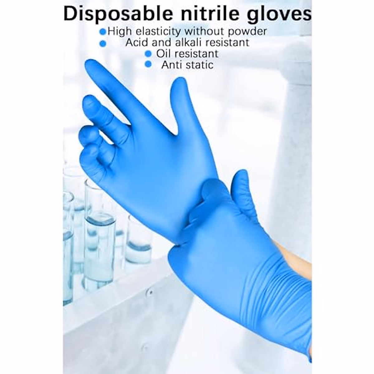 Disposable Gloves for Kitchen & Cleaning, Latex Free, 100 Count Disp. 100 Pcs for Food Prep, Cleaning Gloves, Piece