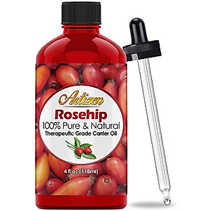 Artizen Cold Pressed Rosehip Oil - Pure, Therapeutic Grade for Skin, Hair & Nails, Ance Dropper Included - 4 fl oz