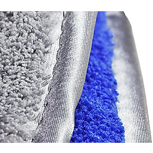 Detailer 365 Ultraplush Premium Microfiber Towels 850 GSM Thread Count for Ultra Smooth Polishing and Drying | Super Absorbent with Silk Lined Border (6 Pack, Blue/Grey 16" x 16")