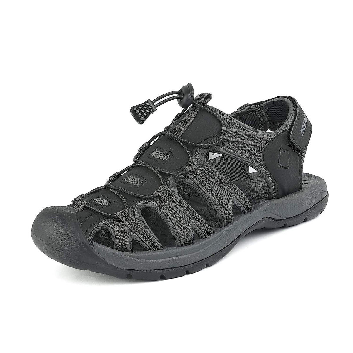 DREAM PAIRS Men's 160912-M-NEW Adventurous Summer Outdoor Sandals,Size 11,Black/Dark/Grey,160912-M-NEW