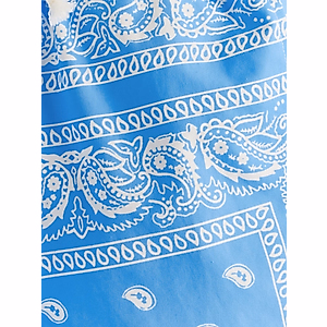 SOLY HUX Boy's Summer Boho Paisley Print Drawstring High Waisted Shorts Blue and White 13-14Y