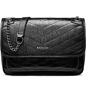 BOSTANTEN Shoulder Bags for Women Genuine Leather Designer Purses Handbags Small Top Handle Satchel Bags