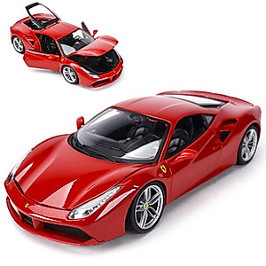 HTLNUZD 1/18 488 GTB Sports Racing Car Model Alloy Car Static for Ferrari Die Cast Vehicles Collectible Gift