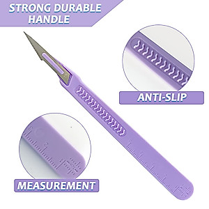 Scalpel Blades #11 Dispoable Steriled Surgical Knife for Biology Anatomy, Dermaplaining, Podiatry, Practicing Cutting, Medical Student, Sculpting, Repairing, Crafts