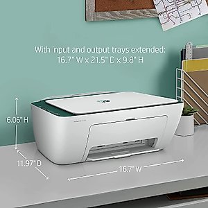 HP DeskJet 27 42e Series Wireless Inkjet Color All-in-One Printer - Print Copy Scan - Mobile Printing - USB Connectivity - Up to 7 ISO PPM - Up to 4800 x 1200 DPI - Sequoia + HDMI Cable