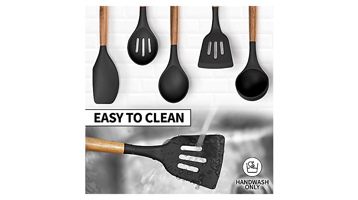 Zulay Kitchen Non-Stick Silicone Utensils Set - 5 Pieces