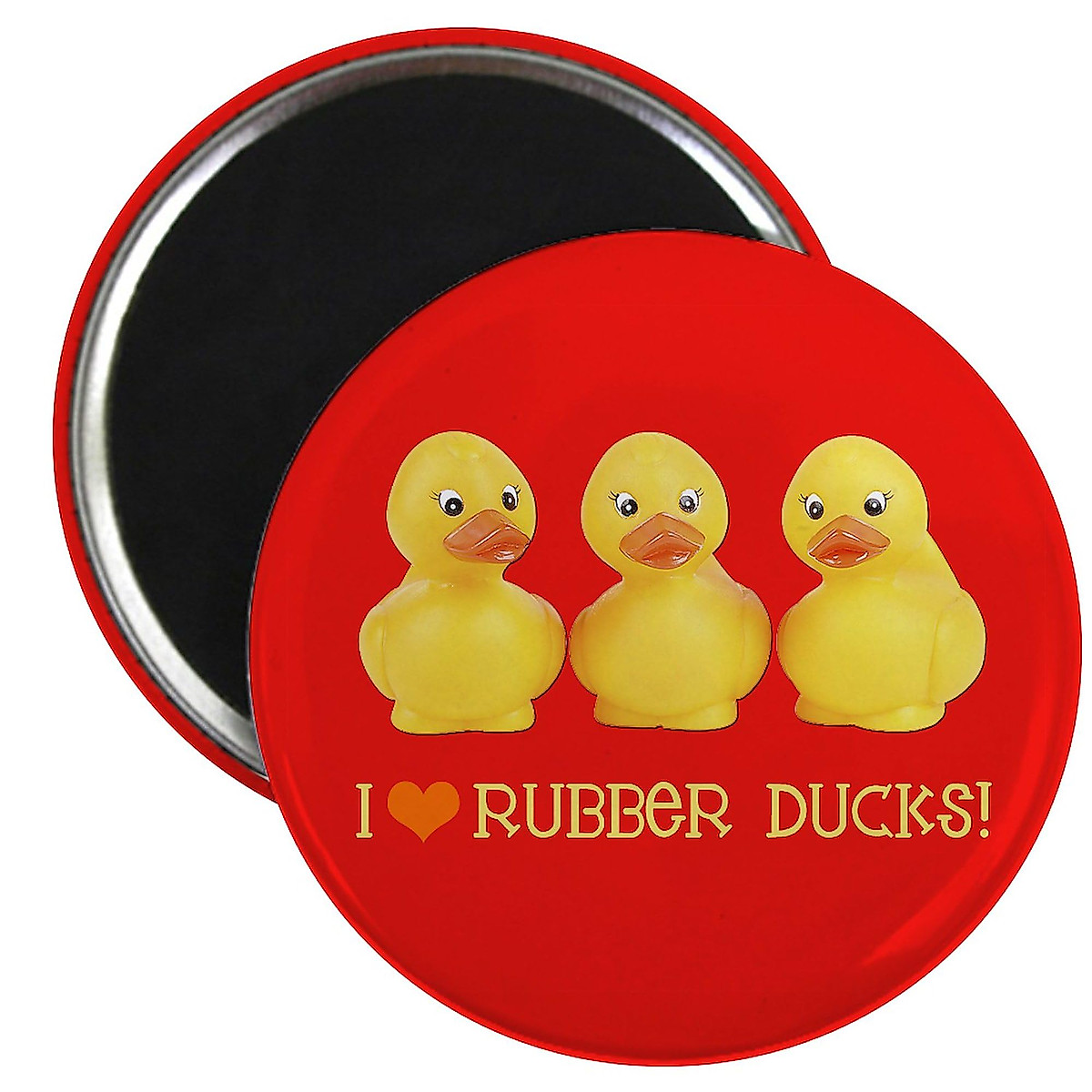 CafePress I Love Rubber Ducks Magnet 2.25" Round Magnet, Refrigerator Magnet