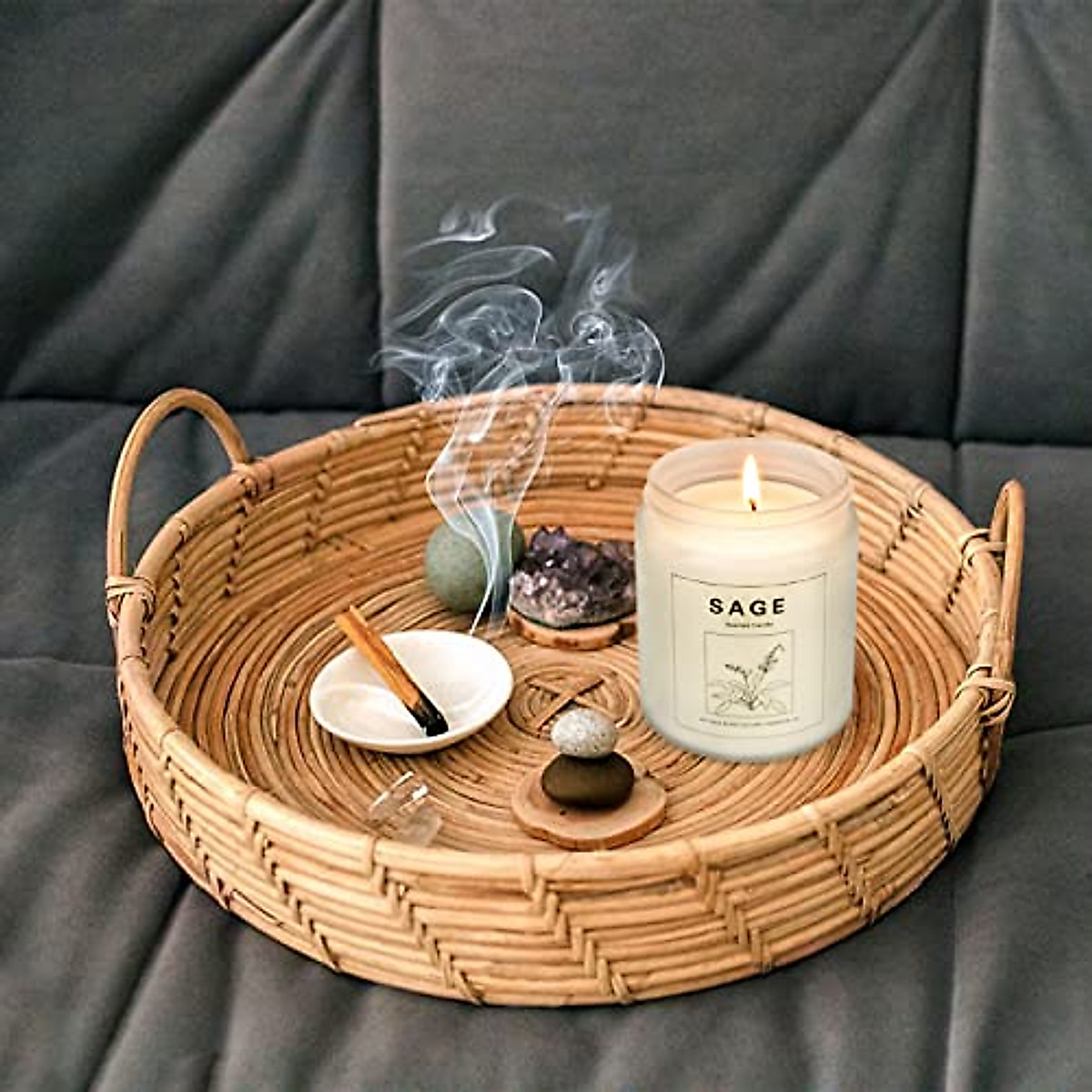 Sage Candles for Home Scented, Aromatherapy Lavender Candle, Soy Wax Candle Set 2 Pack, Women Gift with Strongly Fragrance Jar Candles