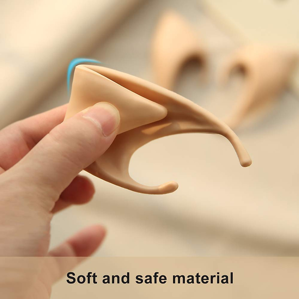 FRESHME Fairy Pixie Elf Ears - Medium and Long Style Cosplay Soft Pointed Ears Renaissance Party Christmas Halloween Costume Makeup Costume Accessories Elven Masquerade Vampire (2 Pairs)