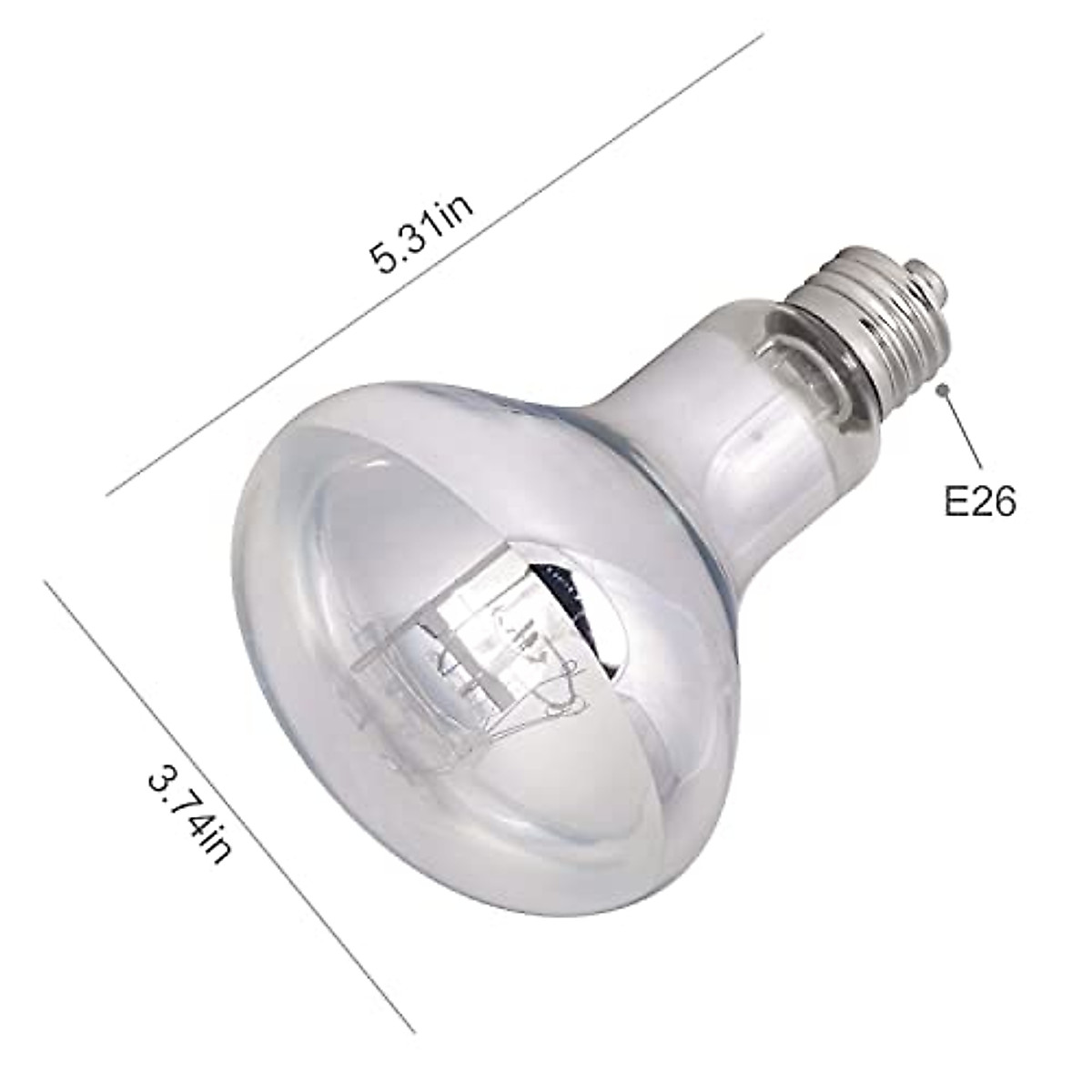 WACOOL UVA UVB Sunlamp Reptile Heat Lamp 100W Reptile Fixture Deep Dome Dual Lamp Fixture