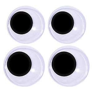 Aibus Pack of 200pcs Googly Eyes Craft Supplies: 0.47in (12mm) 0.49in (15mm), Black Wiggle Googly Eyes with Self-Adhesive