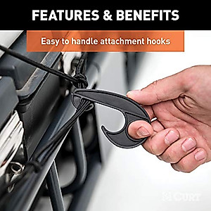 CURT 18202 43 x 24-Inch Elastic Cargo Net with Hooks for Hitch Carrier