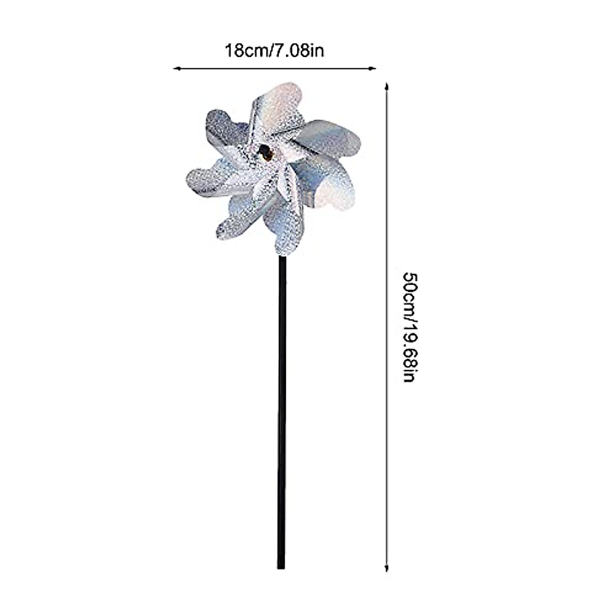yidexin 10 PCS Bird Repellent Silver Laser Reflective 6pcs for Garden Decoration Outdoor Disperse The Windmill