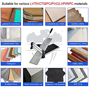 18 inch Laminate Flooring and Siding Cutter with Heavy Duty Fixed Aluminum Fence and Built-in Precision Angled Miter Settings And Honing Stone