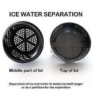 Chug Caps with Ice Blocker Fit for YETI Rambler Bottle and Other Bottles, Replacement Accessories Cap lid Prevent Penetrating Cubed or Crushed Ice during a Drink Fits 18/26/ 36/64 oz Bottles