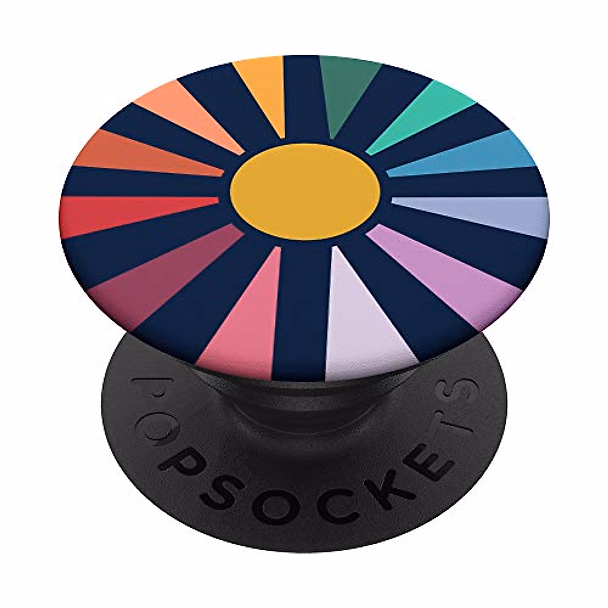 Rainbow Sunshine Circle colorful sun rays PopSockets Swappable PopGrip