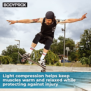 Bodyprox Protective Knee Pads, Thick Sponge, Collision Avoidance Knee Sleeve (Large)