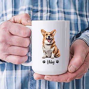 Pembroke Welsh Corgi Customized Name Coffee Mug, Personalized Pembroke Welsh Corgi Coffee Mug Cup Gifts For Mom Dad Dog Lovers, Pembroke Welsh Corgi Owner Gifts For Men Women, Tea Cups 11oz 15oz