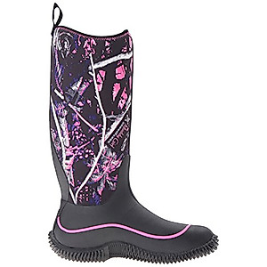 Muck Boots Hale Multi-Season Women's Rubber Boot, Black/Muddy Girl Camo, 7 M US