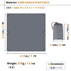 TRIWONDER Waterproof Rain Fly Hammock Camping Shelter Tent Tarp Footprint Sunshade Mat for Hiking Backpacking Beach Picnic