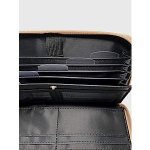 Savvycents Cash Budgeting Wallet (Brown plaid), Zip Around, Accordion File System, Wristlet Strap, Women's Wallet