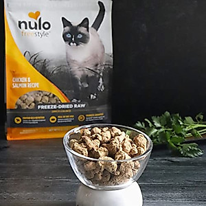 Nulo Freestyle Freeze-Dried Raw, Ultra-Rich Grain-Free Dry Cat Food for All Breeds and Life Stages with BC30 Probiotic for Digestive and Immune Health, Chicken & Salmon, 8 Ounces