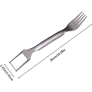 2 in 1 Watermelon Fork Slicer, Upgrade Watermelon Slicer Cutter, Summer Watermelon Fruit Cutting Fork, Dual Head Stainless Steel Fruit Forks Slicer Knife (A, 2 Pack)