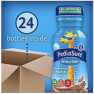 PediaSure Nutrition Drink, Chocolate, Bottles each 8 Fluid Ounces (Pack of 24) (Packaging May Vary) by Pediasure