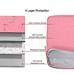 14 Inch Laptop Sleeve Case Bag for Asus Chromebook 14/Asus Vivobook 14/Zenbook 14, Samsung Galaxy Chromebook Go, Lenovo ThinkPad 14/ Flex 5 /Yoga, Dell XPS 15, Acer HP Chromebook 14(Pink)