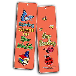 Creanoso Young Readers Animal Roarsome Reading Bookmarks for Kids (30-Pack) – Reading Encouraging Words Bookmarkers Bulk Set – Premium Quality Book Clippers Boys, Girls
