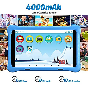 Cheerjoy Kids Tablet 8 inch Tablet for Kids 4000mAh 2GB+32GB HD 1280 * 800 Learning Kids Tablets with WiFi, Bluetooth, Dual Camera, Parental Control (Blue)