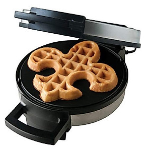 Fleur De Lis Belgian Waffle Maker | Non-stick Waffle Iron | Works Perfectly for Chaffles, Gluten Free or Paleo Pancake And Waffle Mix