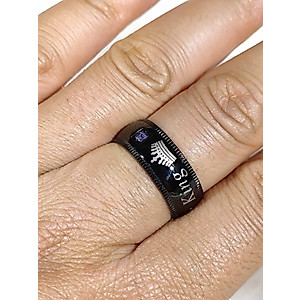 Couple Rings Crown Ring Matching Ring Heart Cz Womens Wedding Ring Sets for Him and Her Crown Ring（Please Buy 2 Rings for 1 Pair）