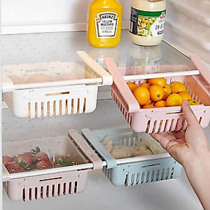 Fridge Organizer Storage Refrigerator Pull Drawer Under Shelf Fridge Organizer Box Kitchen Food Space Saver Shelf